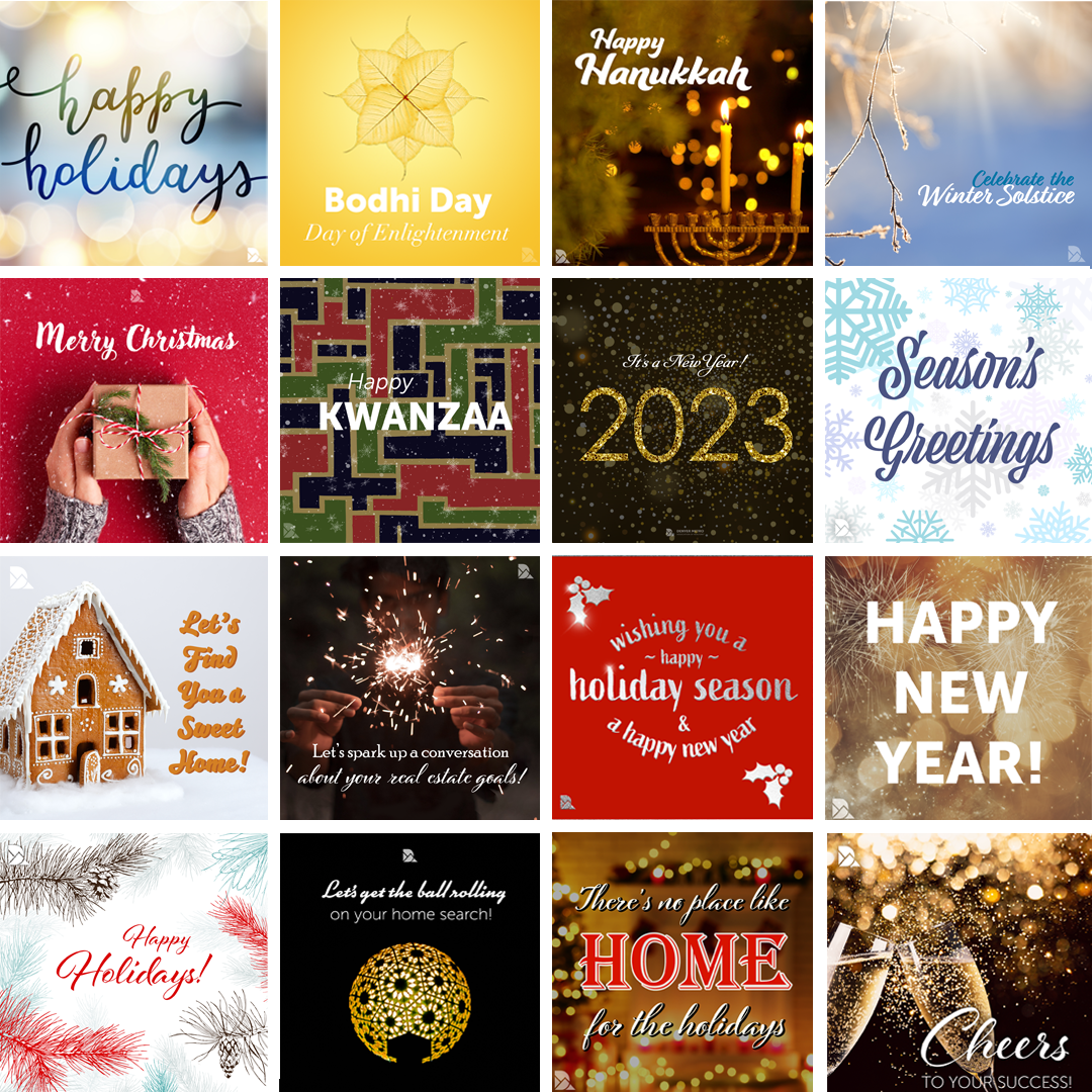 December 2022 Holiday Social Graphics [Downloadable] | DMAR
